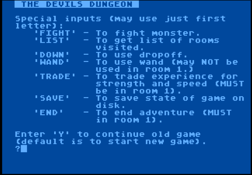Game #6: Devil’s Dungeon – Retro Games Trove